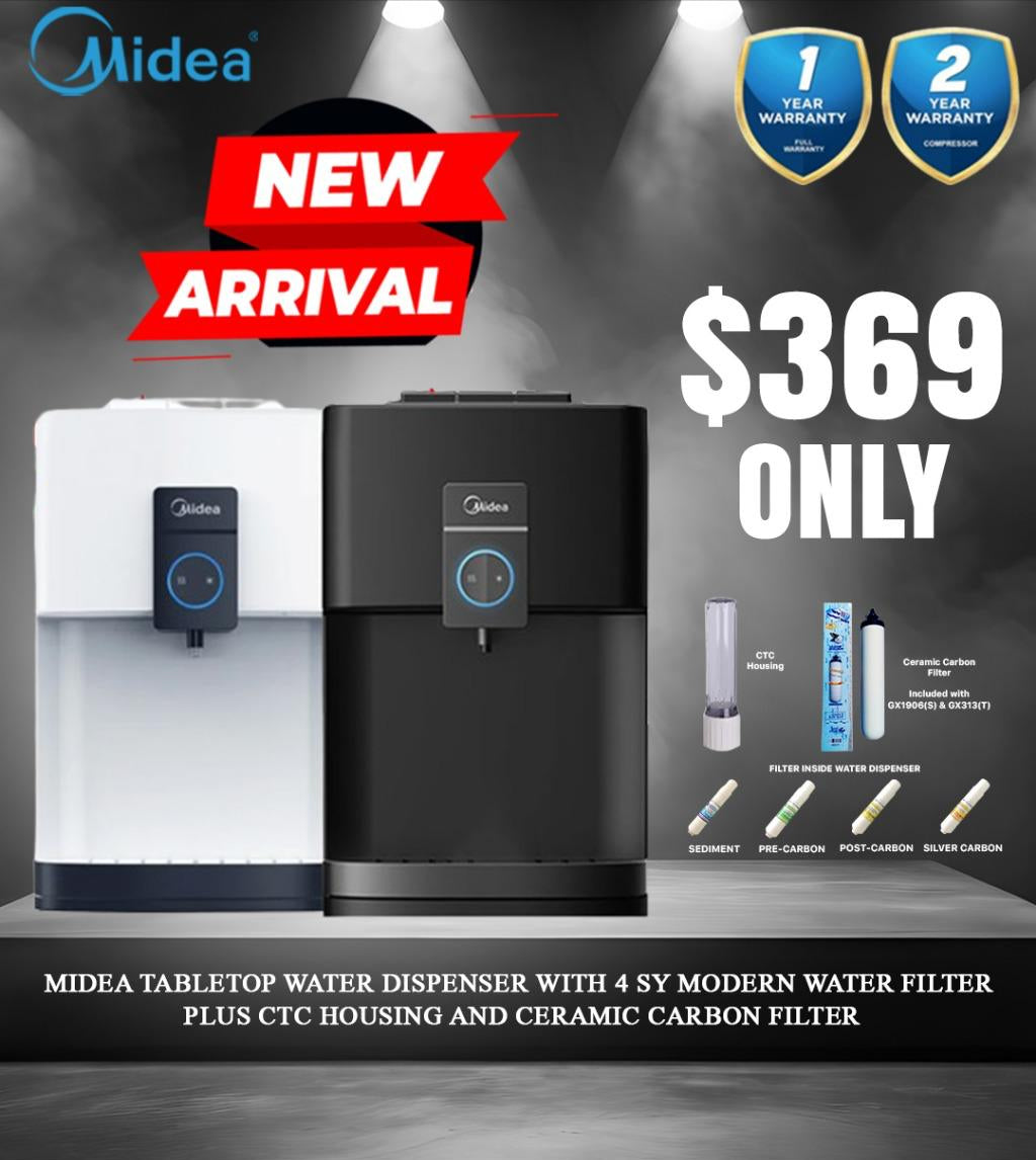 Midea Tabletop water dispenser with 4 type of filters